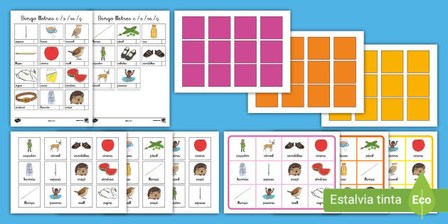 Bingo: Los consonantes (lectoescritura) (Teacher-Made)