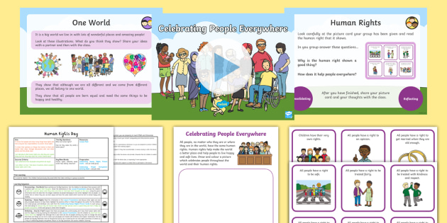 Human Rights Day - KS1 - Celebrating People Everywhere Lesson Pack