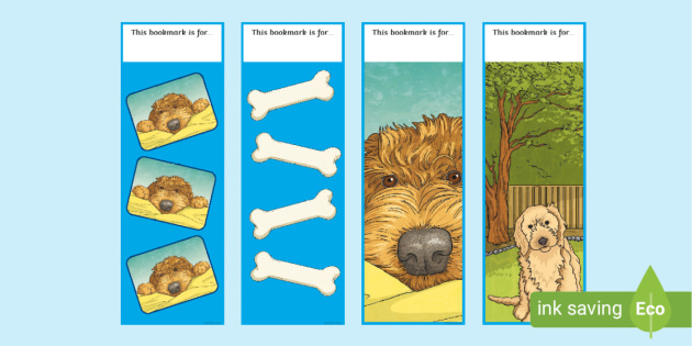 Doodle Dog Themed Bookmarks