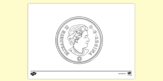 FREE! - Canadian Cent Back Colouring | Colouring Sheets