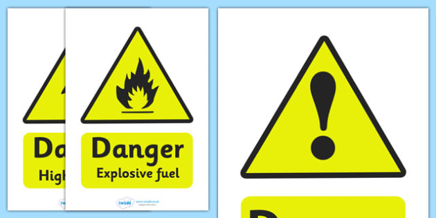 Mechanics/Garage Role Play Warning Signs (teacher made)