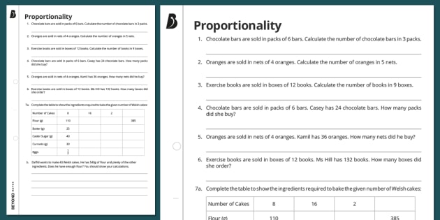 👉 * NEW * Simple Proportion Worksheet (teacher made)