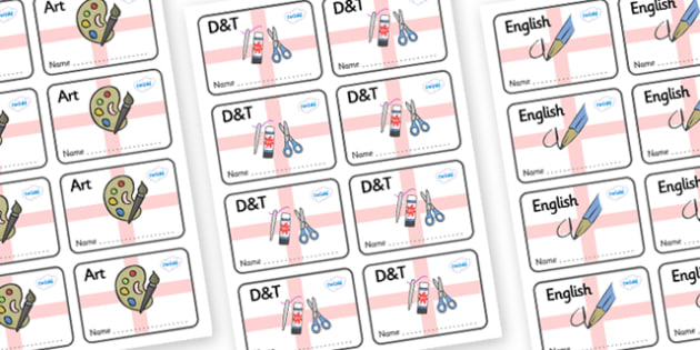 FREE! - England Themed Editable Book Labels (teacher made)