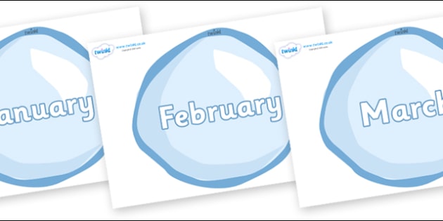 FREE! - Months of the Year on Bubbles (teacher made)