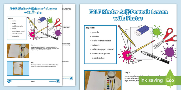 EYLF Kinder Self Portrait Lesson with Photos Ι Art and Craft