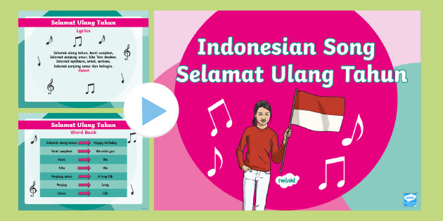 Indonesian Song: Selamat Ulang Tahun PowerPoint