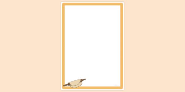 Simple Blank Pastry Page Border | Page Borders | Twinkl