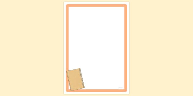 FREE! - Simple Blank File of Paper Page Border | Twinkl