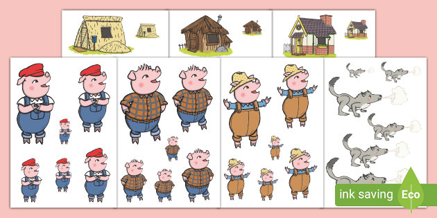 The Three Little Pigs Size Ordering (teacher made)