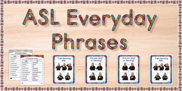 American Sign Language Phrases Magic Words" In American Sign Language