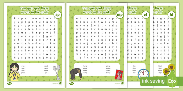 Phase 4 Phonics Word Searches