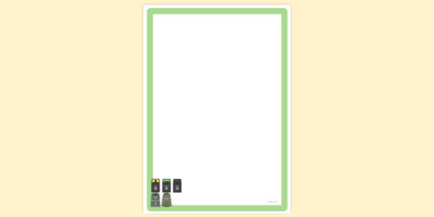 FREE! - Recycling Bins Page Border | Page Borders | Twinkl