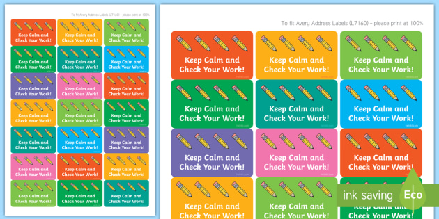 Keep Calm and Check Your Work Stickers - Keep Calm and Check Your Work