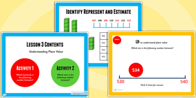 Grade 3 Identify Represent and Estimate Lesson 3 Teaching Pack