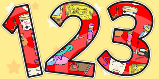 FREE! - Theatre Themed A4 Display Numbers (teacher made)
