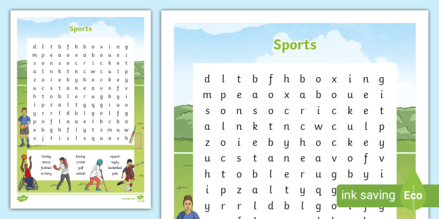 Sports Equipment Matching Cards