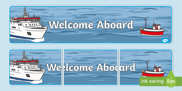 Sea-Themed Welcome Aboard Banner