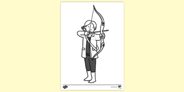 FREE! - Aiming Colouring Sheet - Creative Sport Resource for Kids