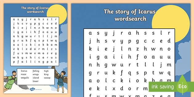 Icarus Word Search (teacher made)