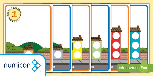 👉 Numicon Shape Houses 1-10 Display Posters