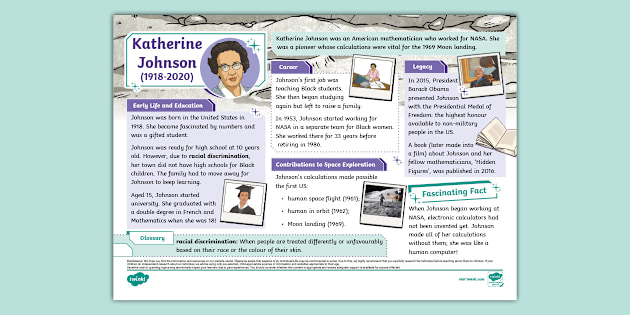 Katherine Johnson Resources | twinkl.co.uk