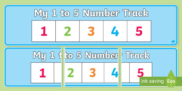 👉 1-5 Number Track Display Banner (teacher made)
