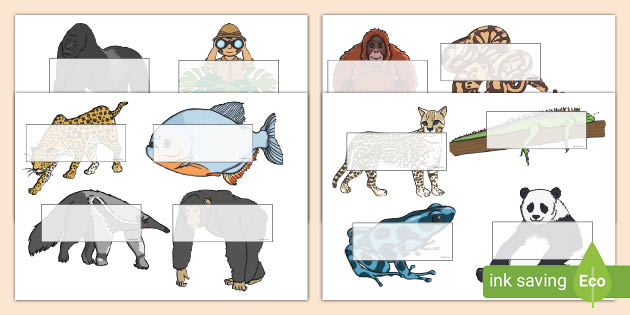 FREE! - Editable Self-Registration Labels (Jungle & Rainforest)