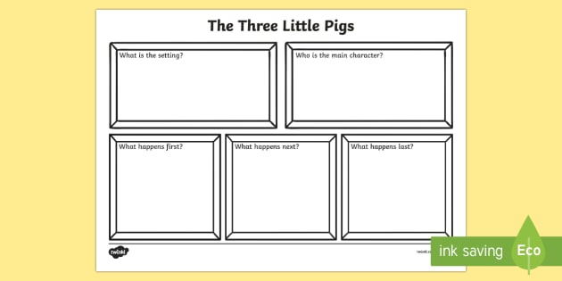 The Three Little Pigs Story Review Writing Frame
