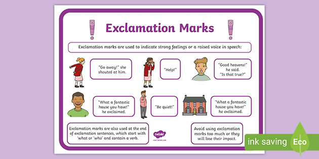 FREE! - 👉 Exclamation Marks Punctuation Poster