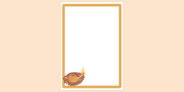 FREE! - Oil Lamp Page Border | Page Borders | Twinkl