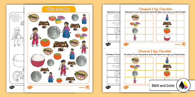 Chuseok I Spy Activity - Early Childhood Teaching Resource