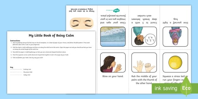 My Little Book of Being Calm Mini Booklet (teacher made)