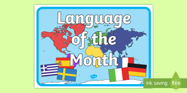 Language of the Month Display Poster