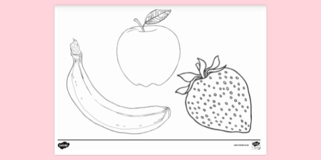 FREE! - Realistic Fruit Colouring Sheet | Colouring Sheets