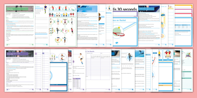 Fitness Whole Unit Bundle (teacher made)