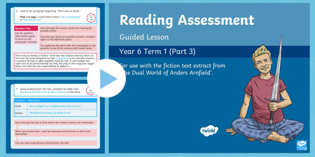 Year 6 Reading Assessment Fiction Term 1 Guided Lesson PowerPoint