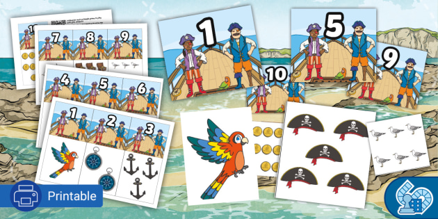 Pirate Number Matching Game - Twinkl - Primary Resources