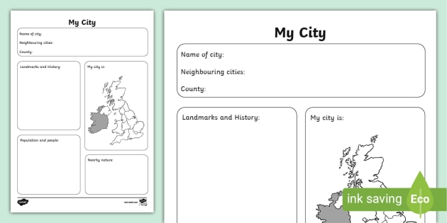 * NEW * My City Fact File (teacher made)