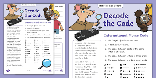 Morse Code Technology • Twinkl.com.au
