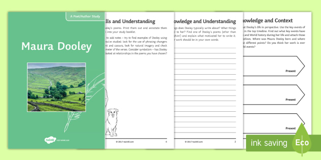 Poet Study Pack to Support Teaching on 'Letters from Yorkshire' by Maura