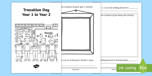 Transition Day Year 1 to Year 2 Booklet