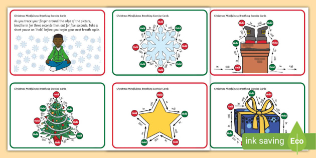 Christmas Mindfulness Activity | Breathing Exercise Cards