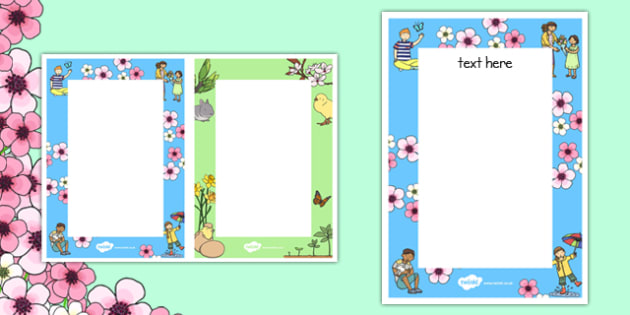 Spring Themed Editable Notes