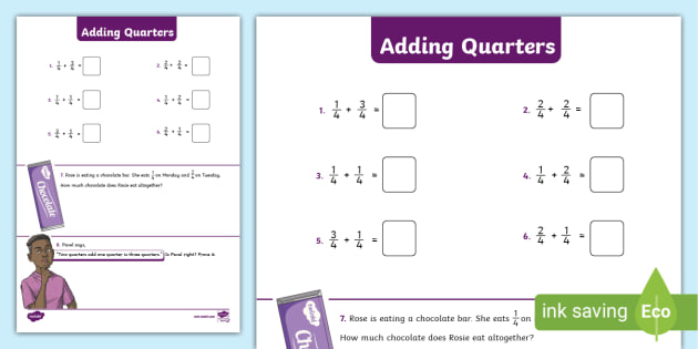 👉 Year 3 Adding Quarters Activity Sheet (teacher made)