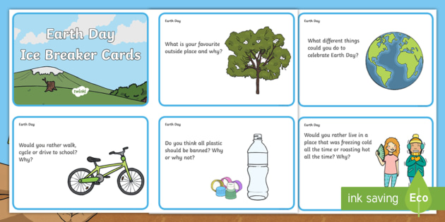 KS1 Earth Day: Plastic Pollution Ice Breaker Cards