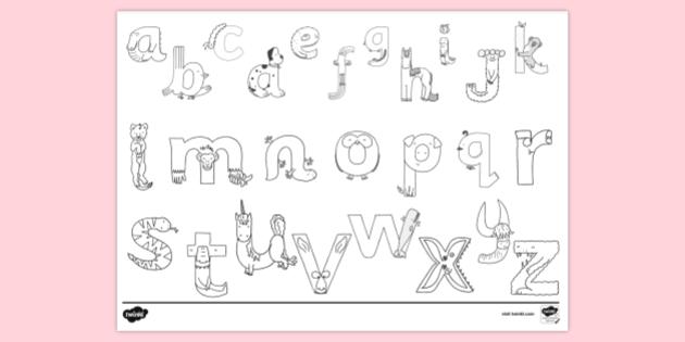 FREE! - Whole Alphabet Colouring Page | Colouring Sheets