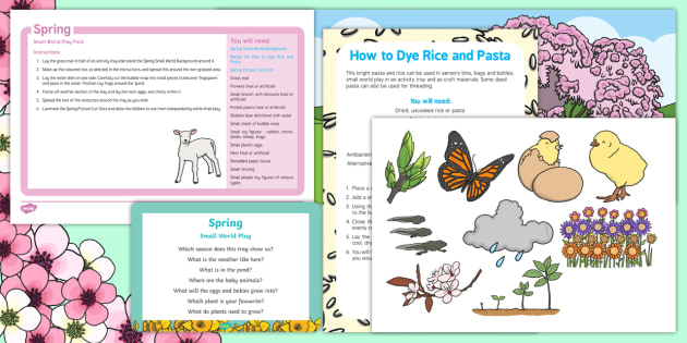 Springtime Small World Play Idea and Printable Resource Pack