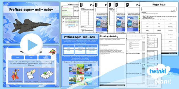'anti', 'auto' and 'super' Prefix Lesson Plan - 2nd Grade English