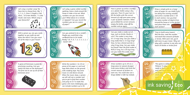 👉 Counting and Number Play Activity Cards for Ages 3 to 5