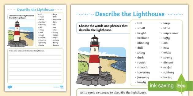 * NEW * Describe the Lighthouse (teacher made)